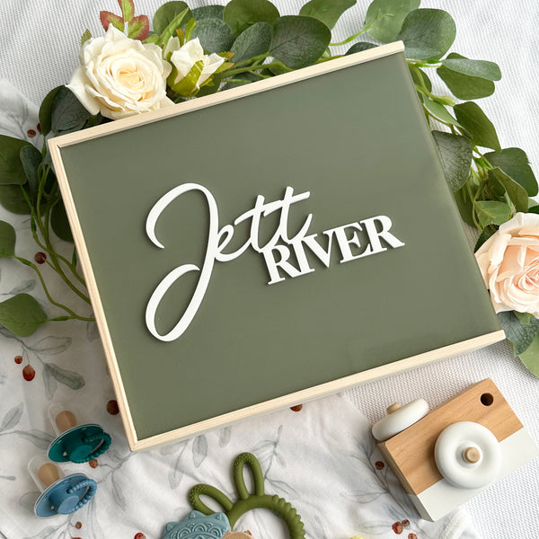 Acrylic Name Keepsake Box - CMC Gold