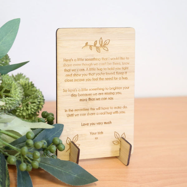 Long Distance Hug Plaque - CMC Gold