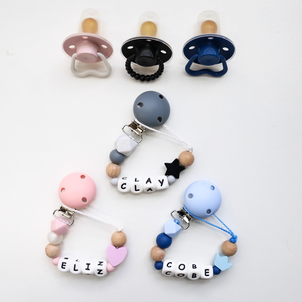 Personalised Dummy Clips & Chains - Unique & Safe - CMC Gold - CMC Gold