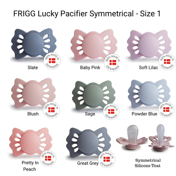 Frigg Lucky Dummies Symmetrical - Silicone Teat - (Size 1) NB - 6m ...