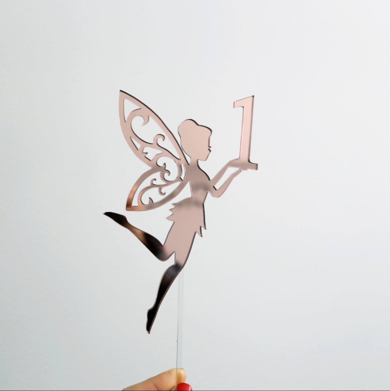 Fairy Number Cake Topper - CMC Gold