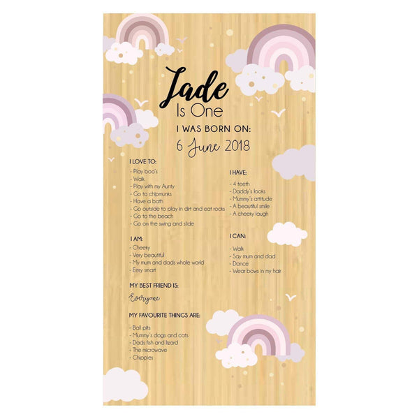 Rainbow Birthday Board - CMC Gold