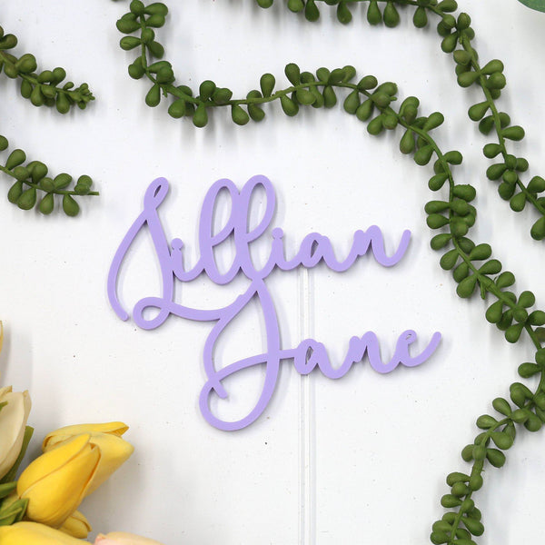 Single Name Cake Topper - CMC Gold