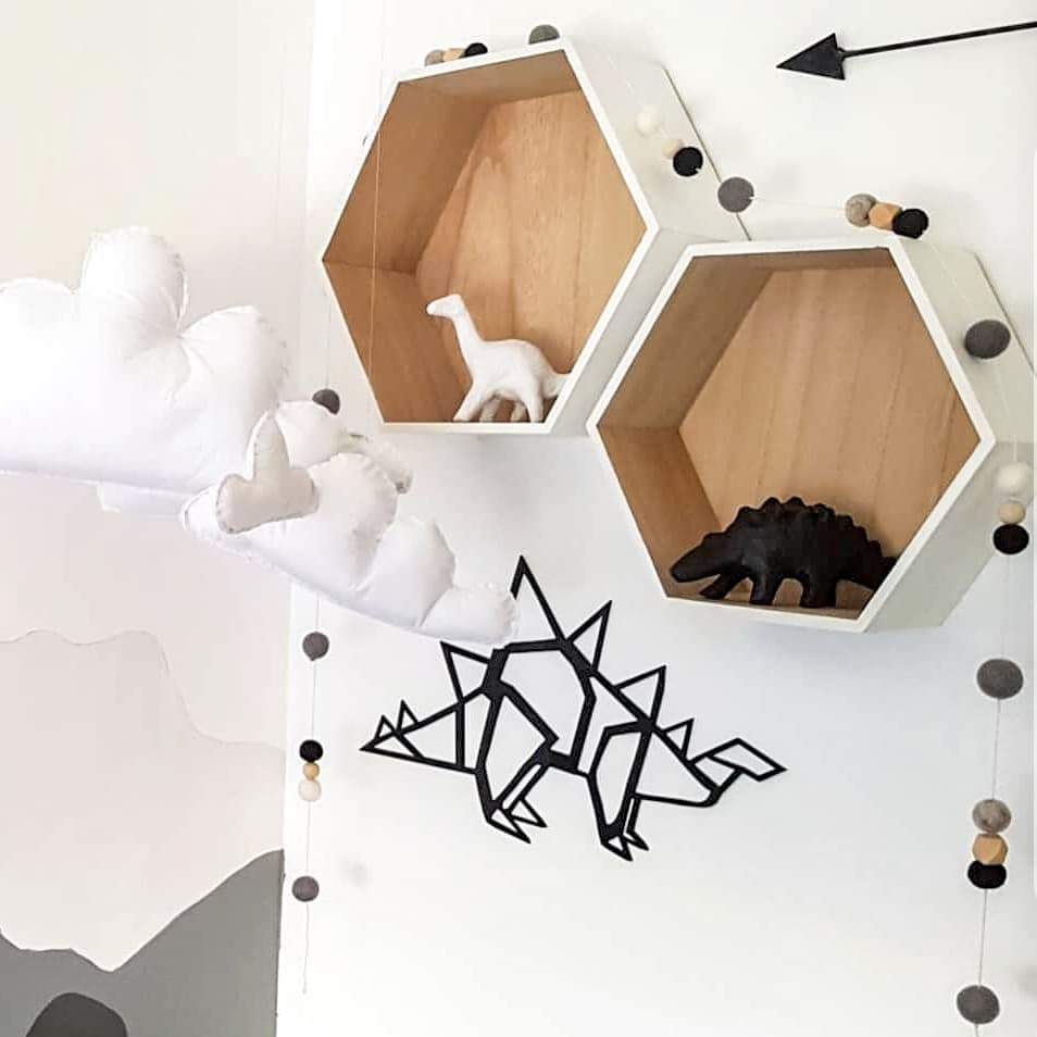 Stegosaurus Geometric Wall Decal - CMC Gold